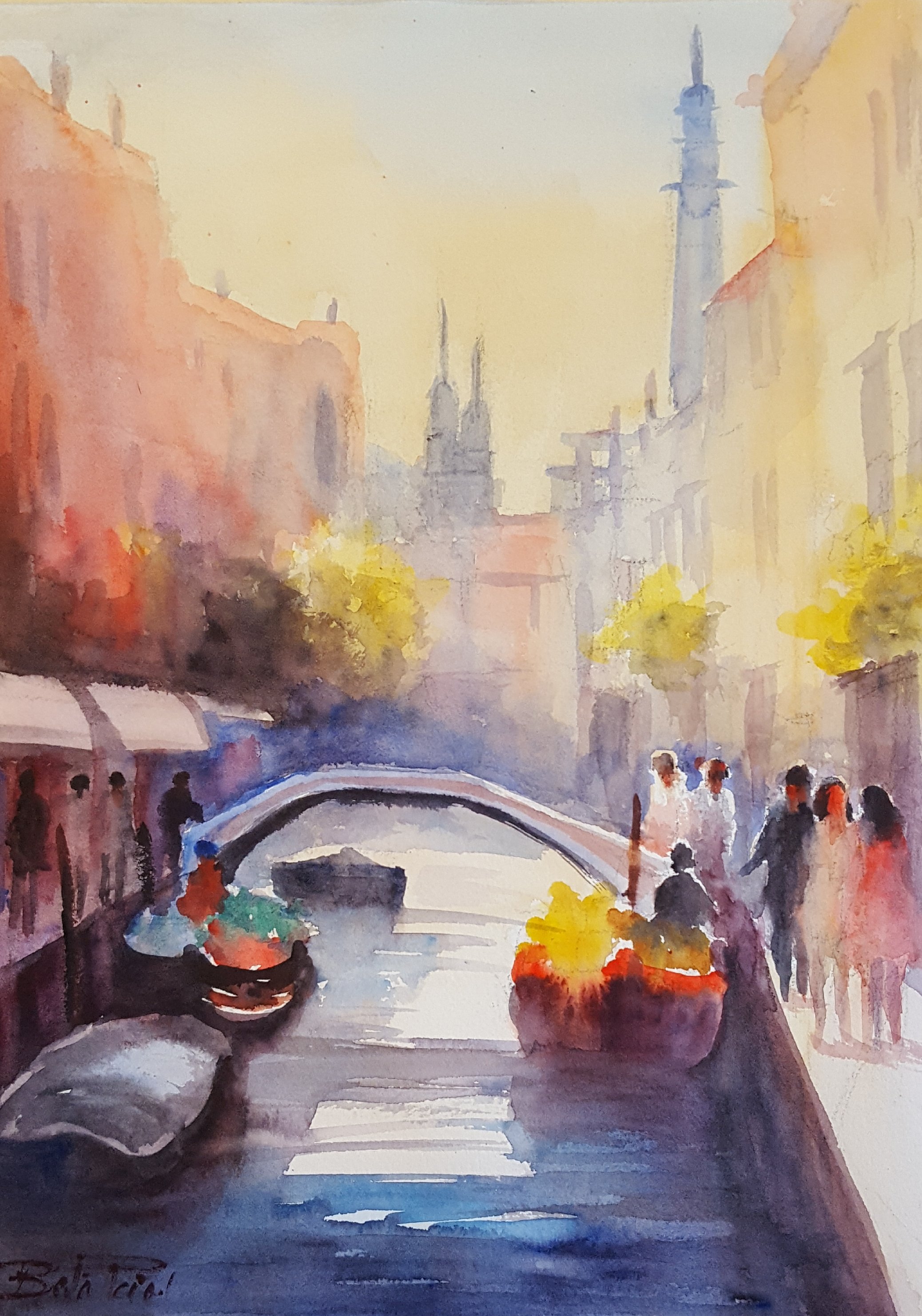 Light on Rio san Barnabas. Venice (taken) – "Magic of water colours"